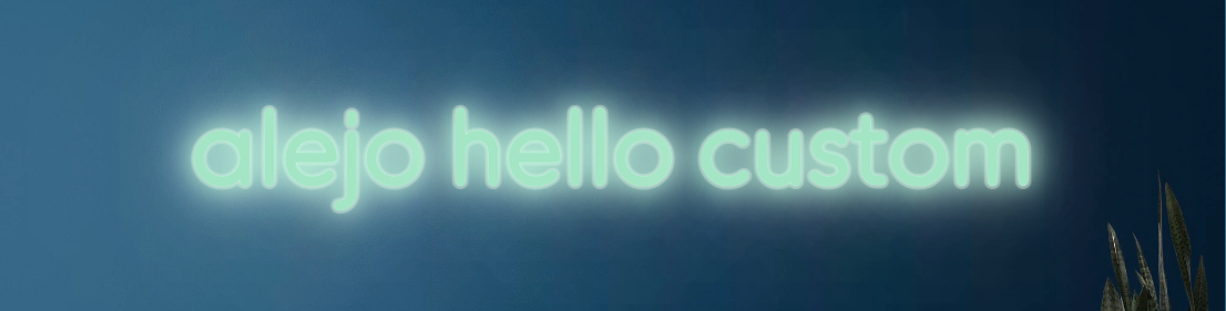 CUSTOM SIGN: alejo hello custom - Electric-Confetti USA