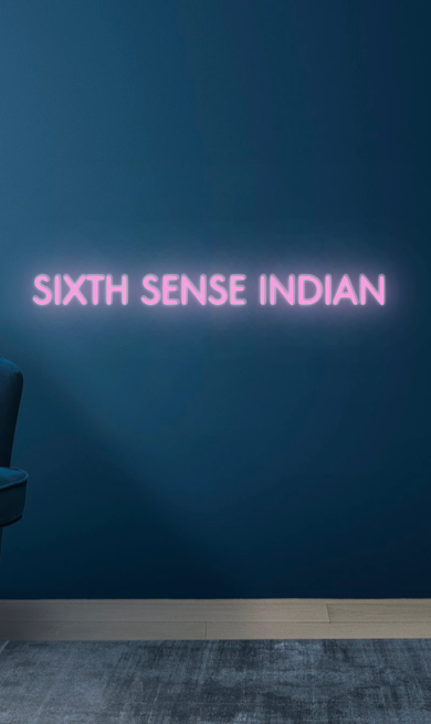 CUSTOM SIGN: SIXTH SENSE INDIAN - Electric-Confetti USA