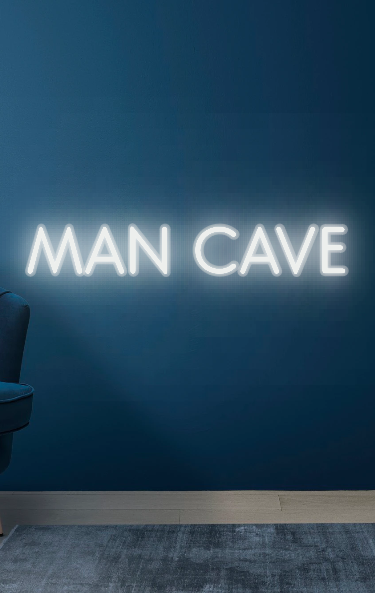 CUSTOM SIGN: MAN CAVE - Electric-Confetti USA