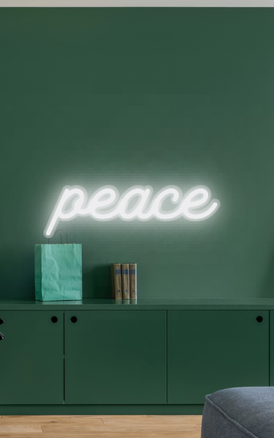 CUSTOM SIGN: peace - Electric-Confetti USA